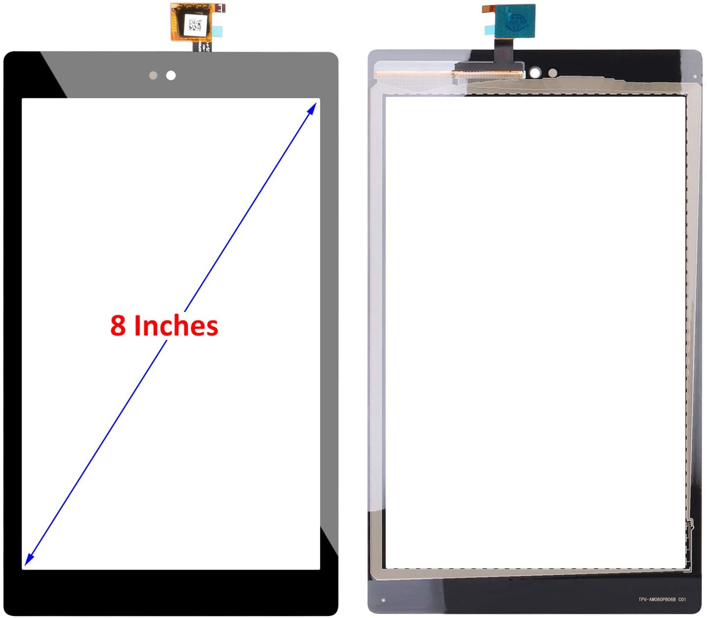 Touch Screen Digitizer for Kindle Fire HD8 7th Gen 2017 Release - tabal ...