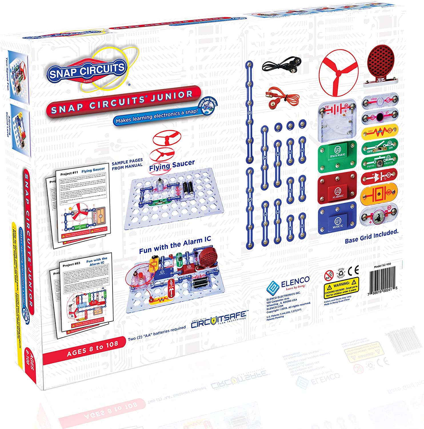 Elenco Snap Circuits Classic SC-100 Electronics Exploration Kit - tabal ...